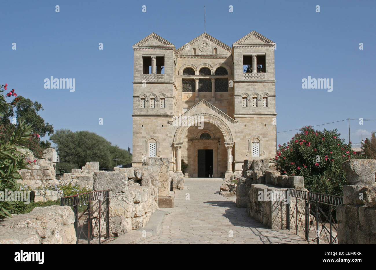 Basilica of the Transfiguration, Mount Tabor, Galilee, Israel Stock ...