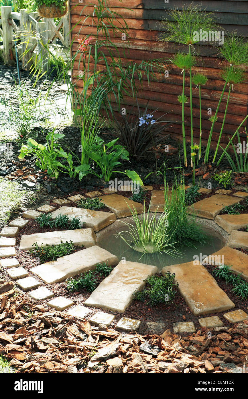 Step-by-stepHow to make a water featureStep 7Feature Stock Photo - Alamy