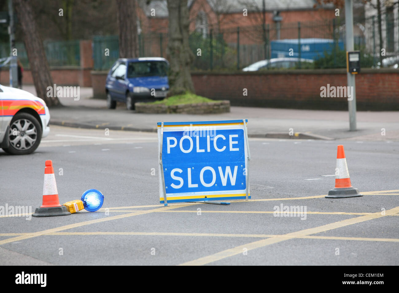 Police cone hi-res stock photography and images - Alamy