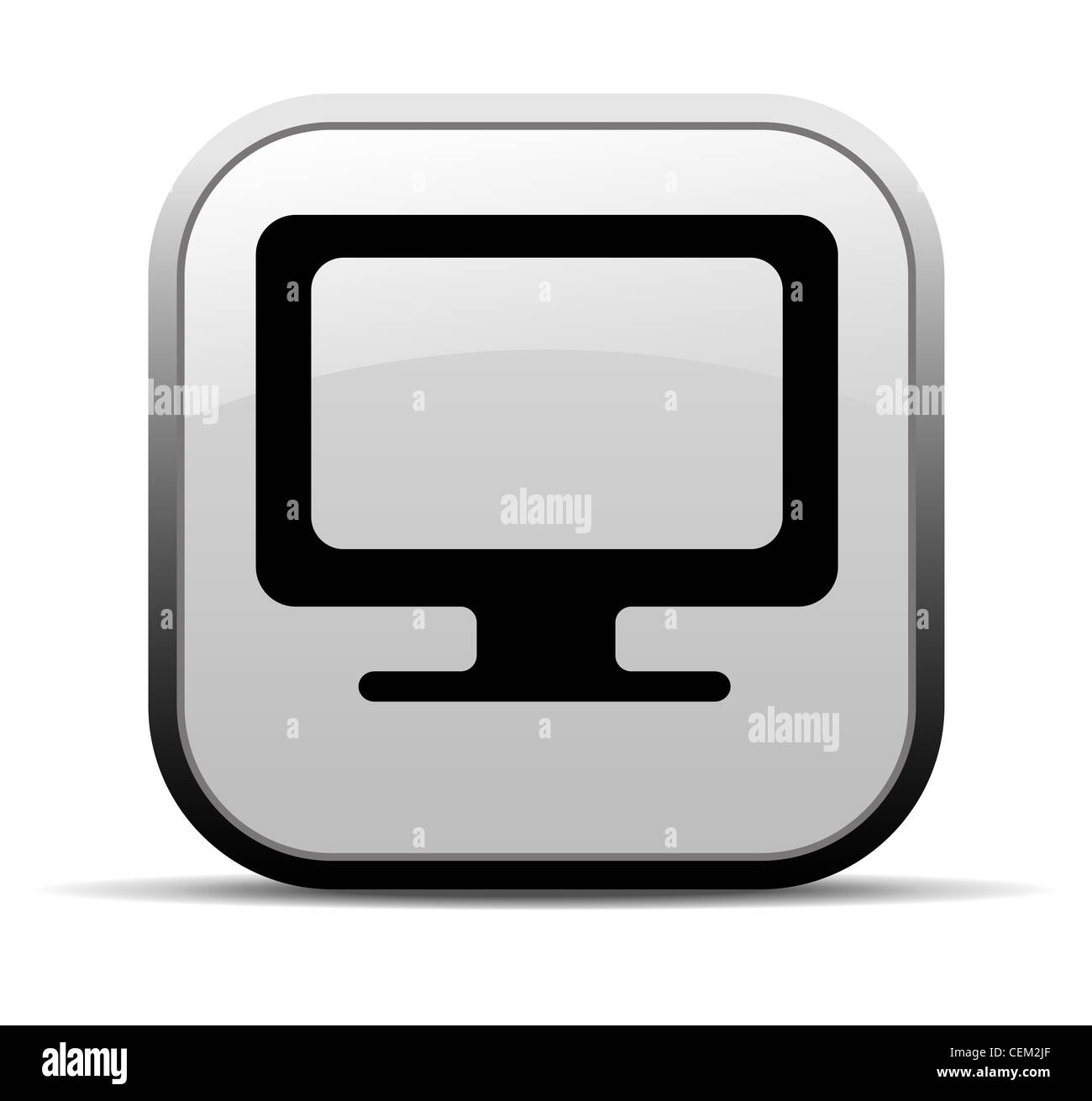 Computer, Internet button Icon Stock Photo - Alamy