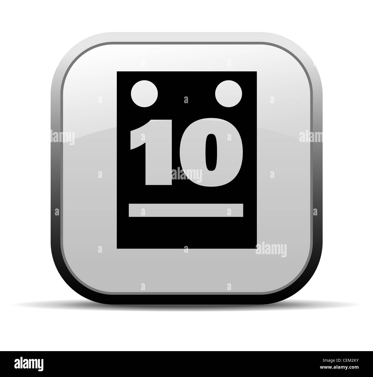 Date Calendar Internet button Icon Stock Photo - Alamy