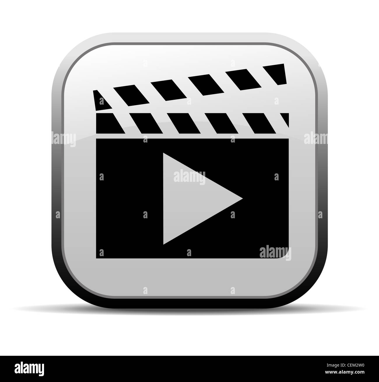 Film, Internet button Icon Stock Photo - Alamy