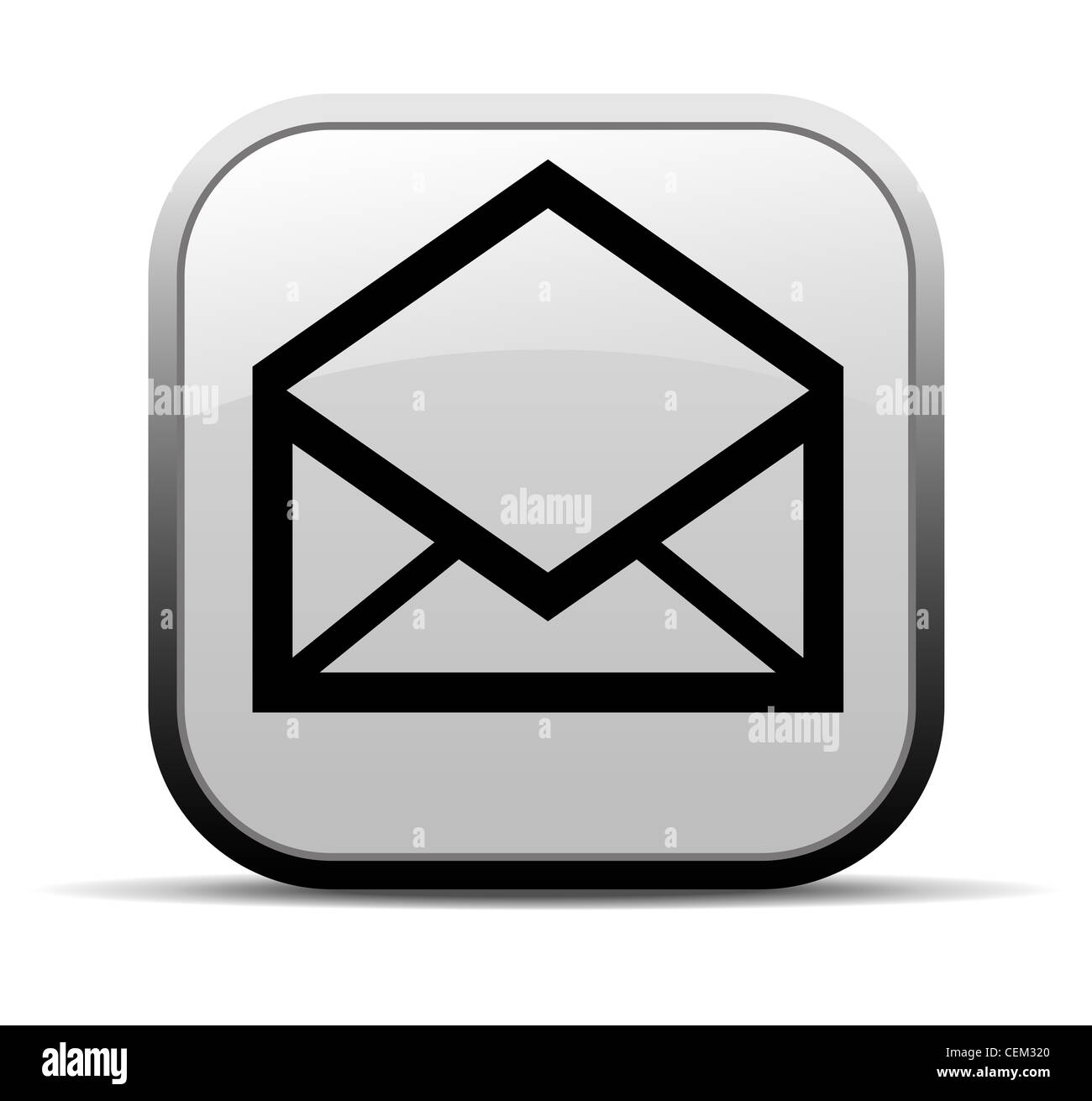 Mail, email, button Icon Stock Photo - Alamy
