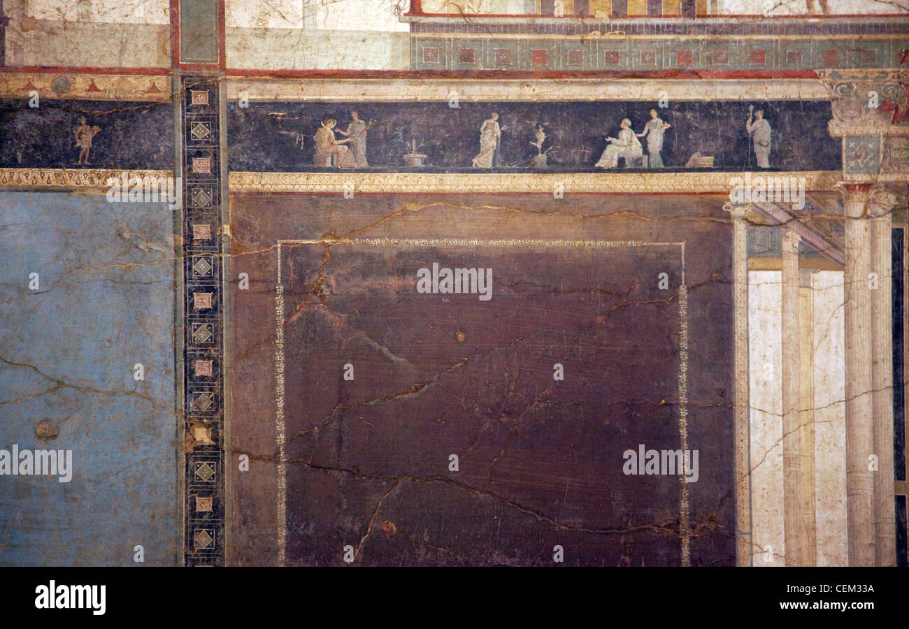 Italy, Naples, Naples Museum, from Pompeii, (VII 6, 28), Cubical 8 ...