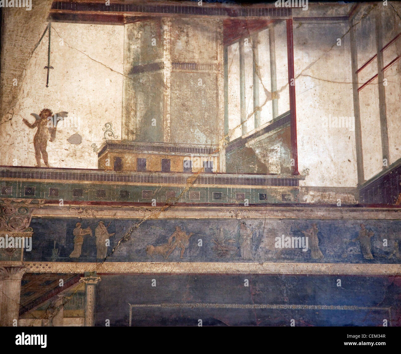 Italy, Naples, Naples Museum, from Pompeii, (VII 6, 28), Cubical 8 ...