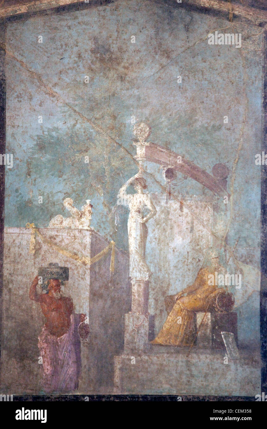 Italy, Naples, Naples Museum, from Pompeii, (VII 6,28), Cubicle 8 ...