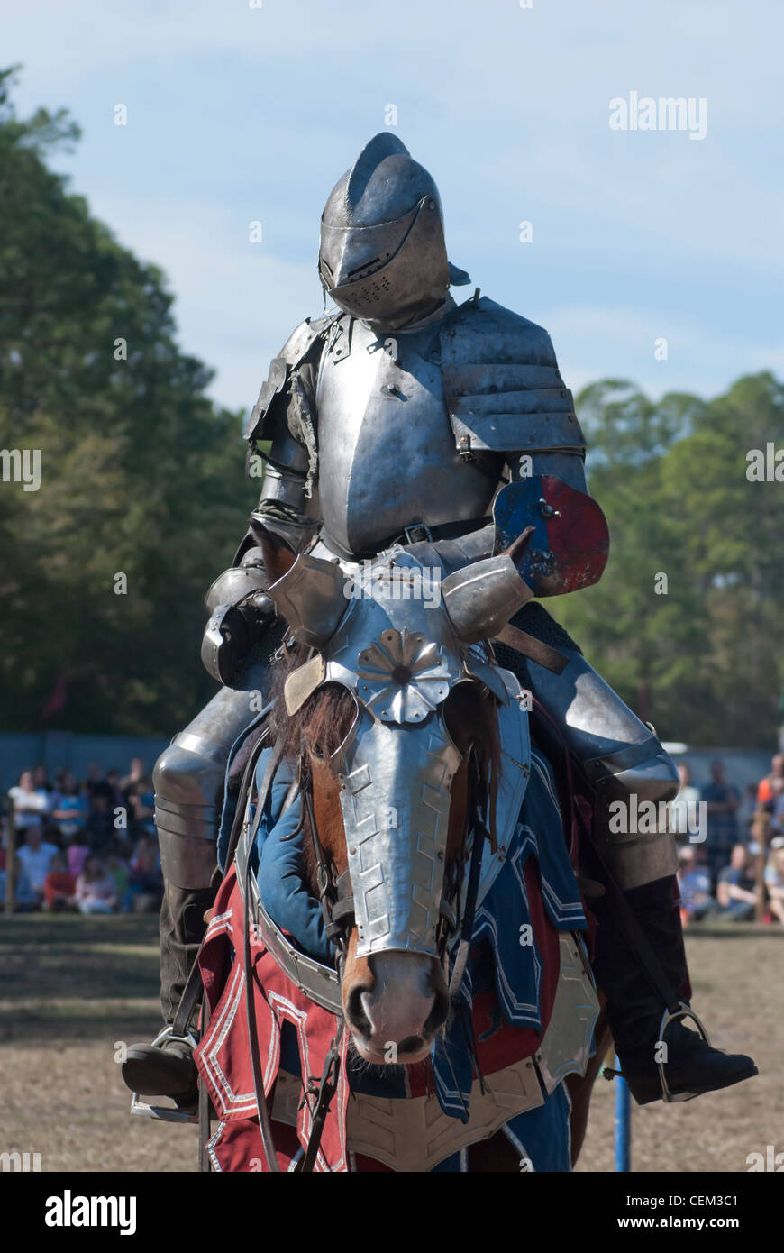 The annual Hoggetowne Medieval Faire in Gainesville Florida, knights in ...