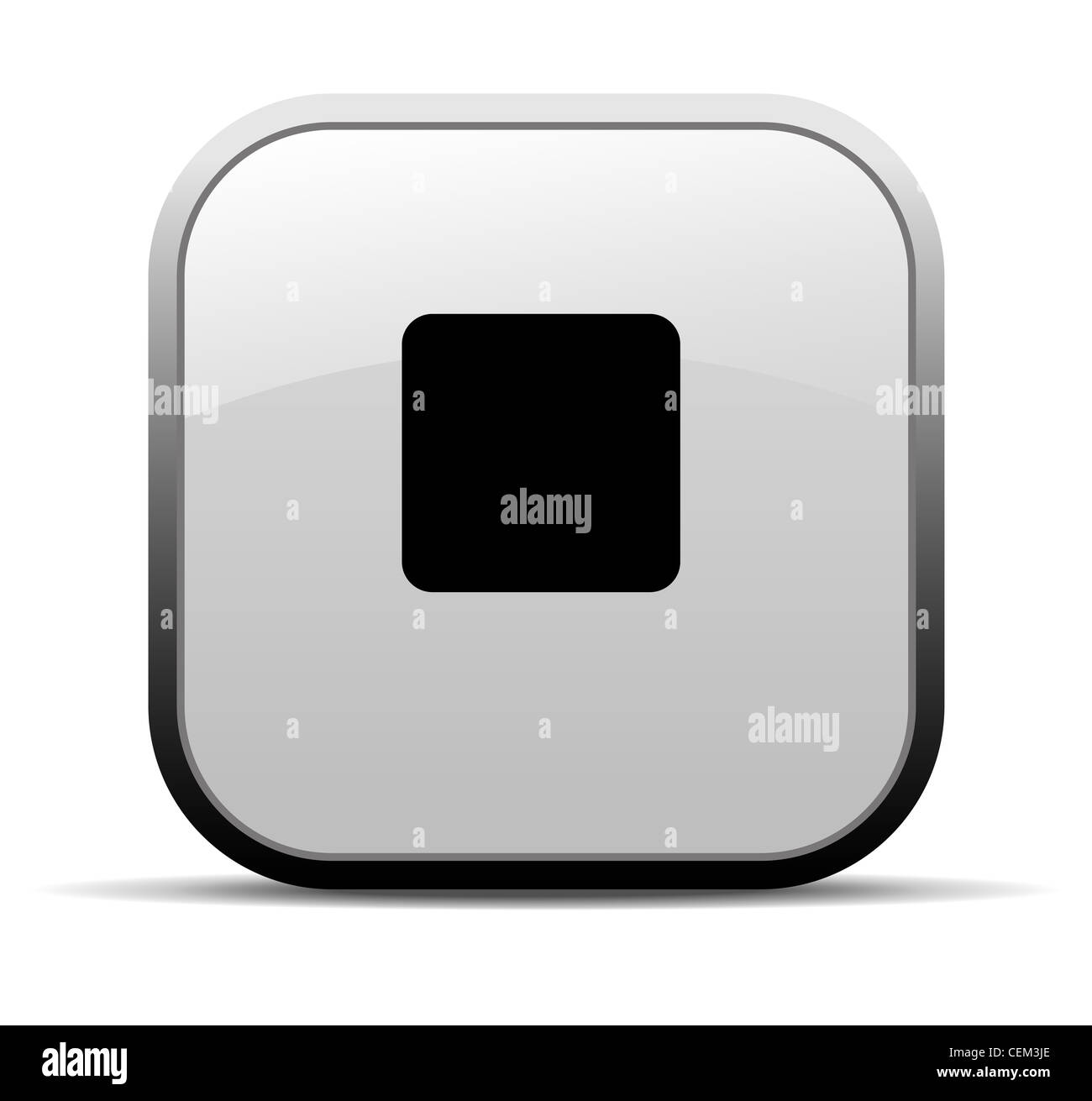 Stop start control Internet button Icon app Apps Stock Photo - Alamy