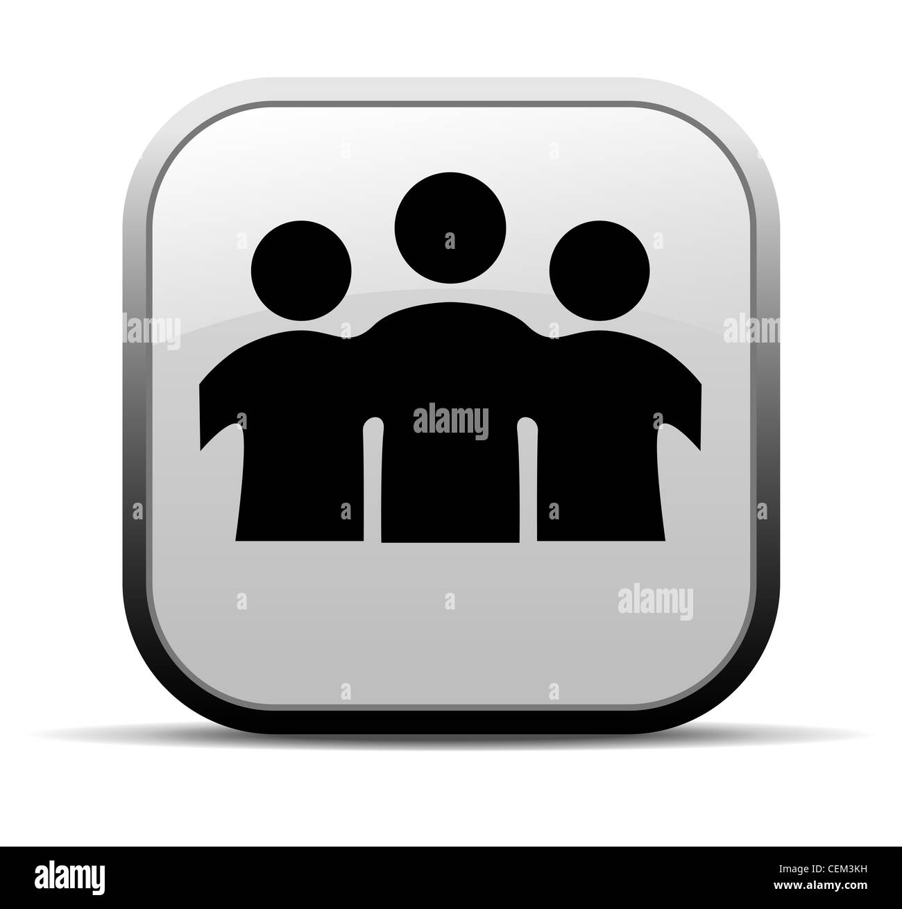 Group Internet button Icon Stock Photo - Alamy