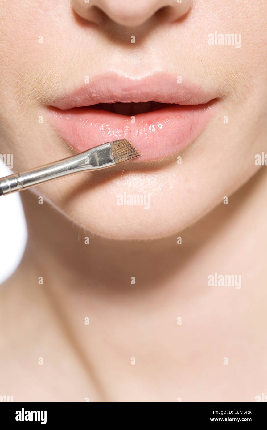 Pink bottom lip hi-res stock photography and images - Alamy