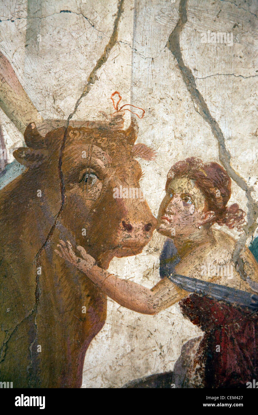 Italy, Naples, Naples Museum, from Pompeii, House of Fatal Love (IX, 5 ...