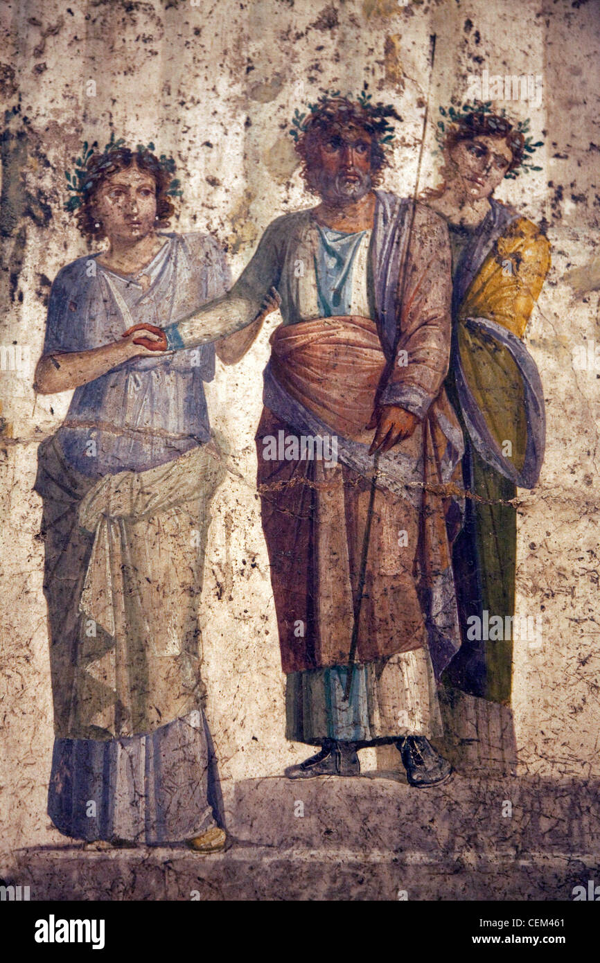 Italy, Naples, Naples Museum, from Pompeii, House of Fatal Love (IX, 5 ...