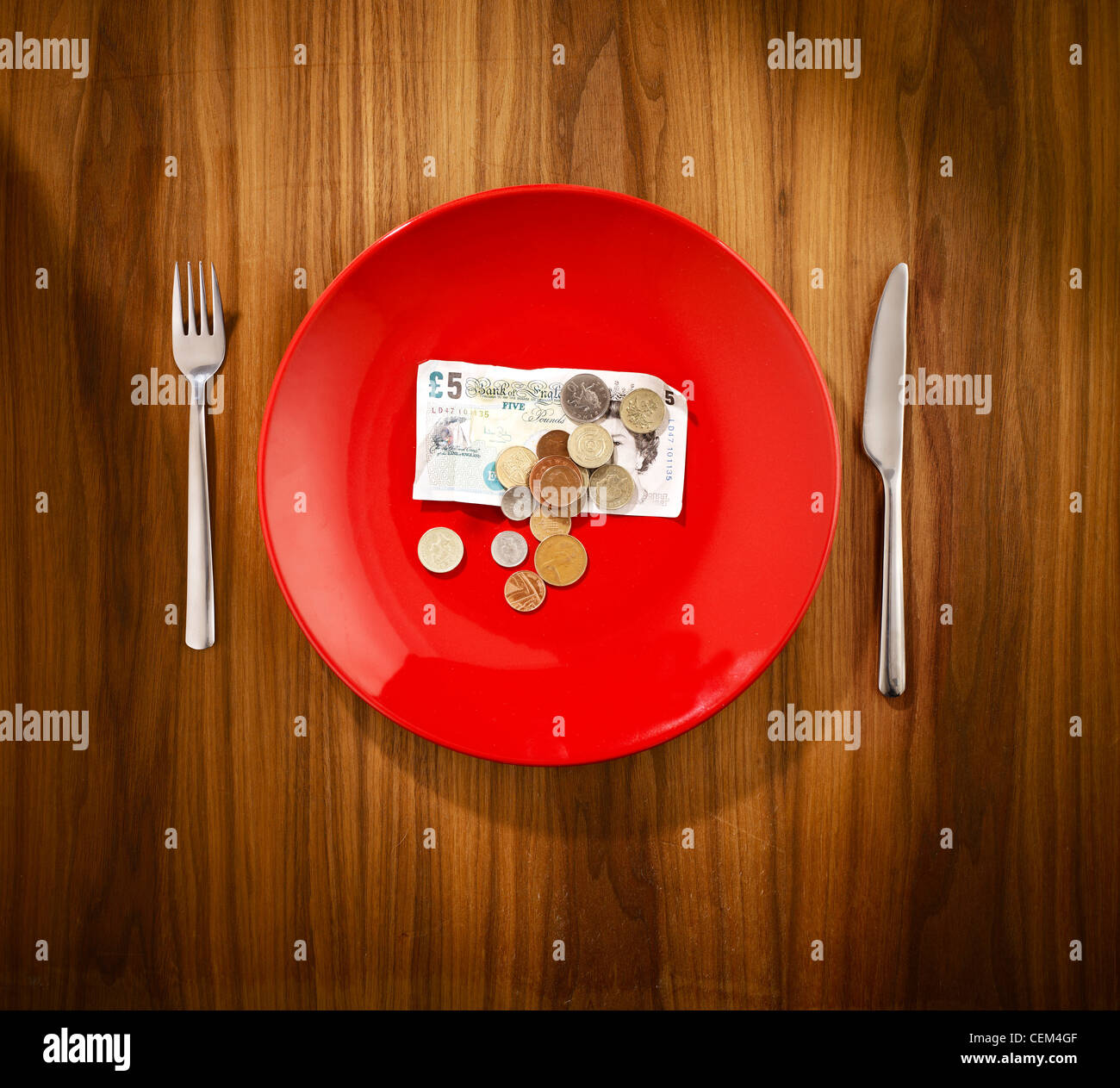 Dinner Plate With Money High Resolution Stock Photography and Images ...