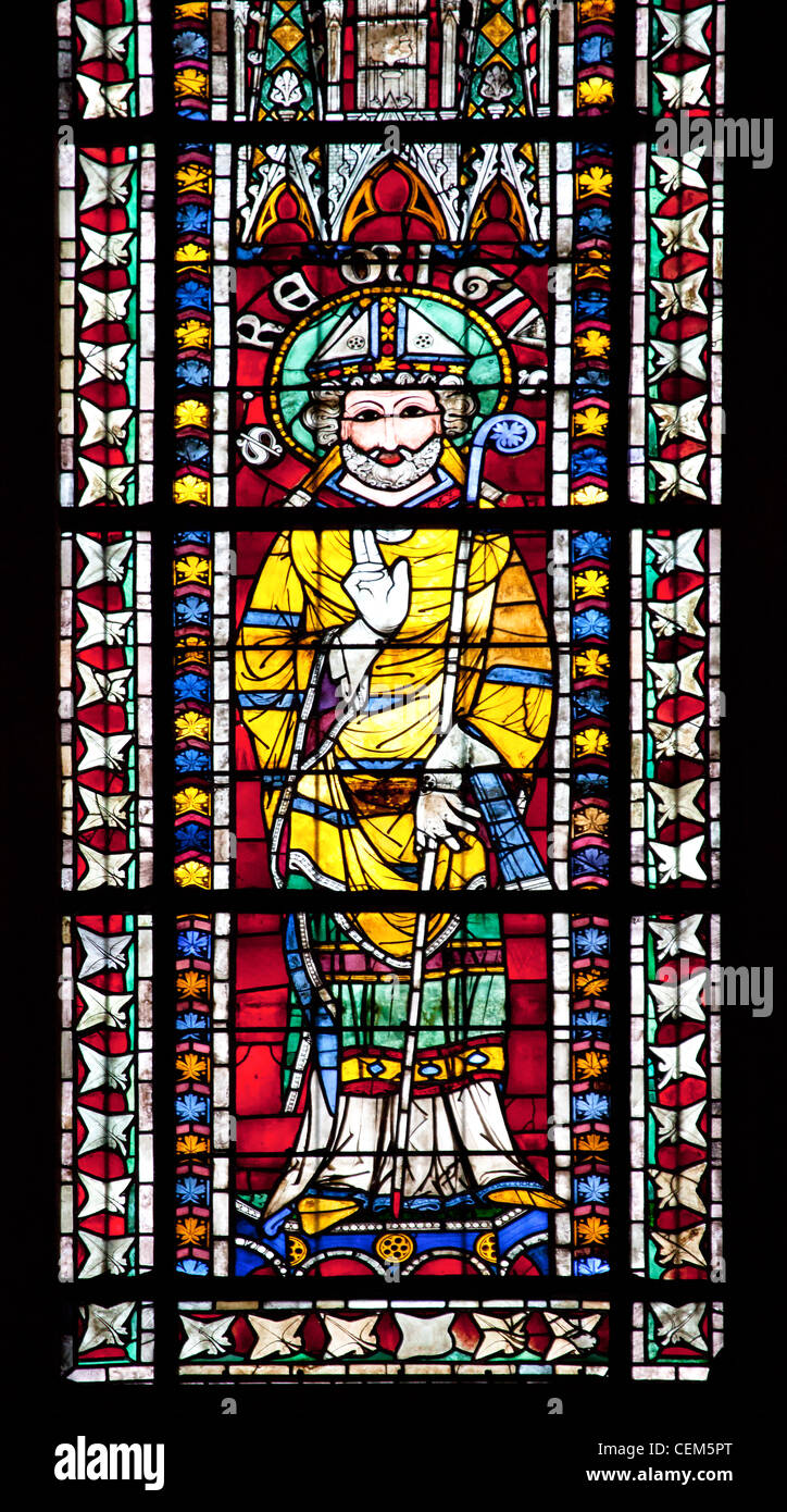France, Alsace, Strasbourg, Strasbourg Cathedral, Stained Glass Window ...