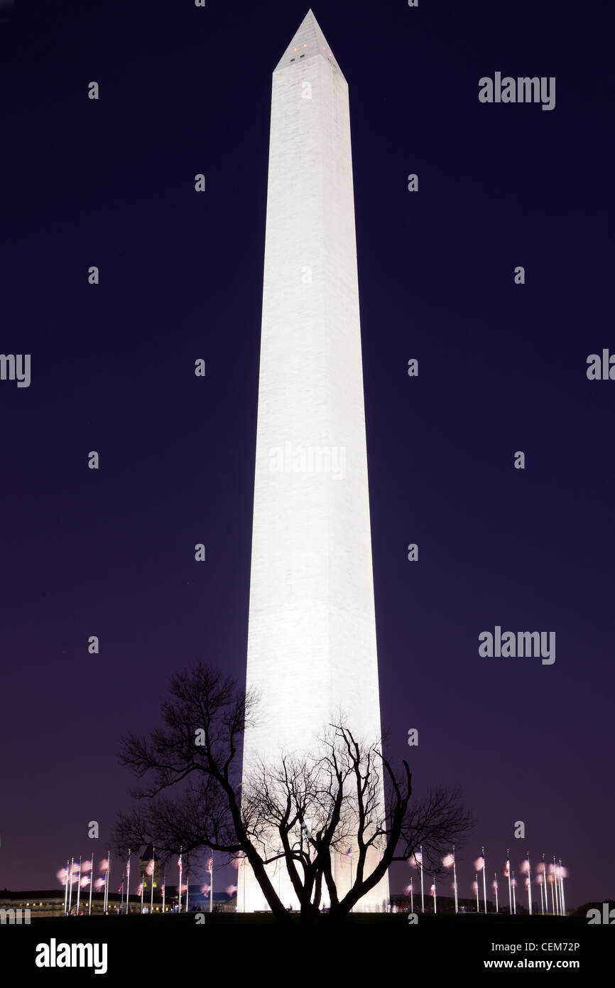 Washington monument at night hi-res stock photography and images - Alamy