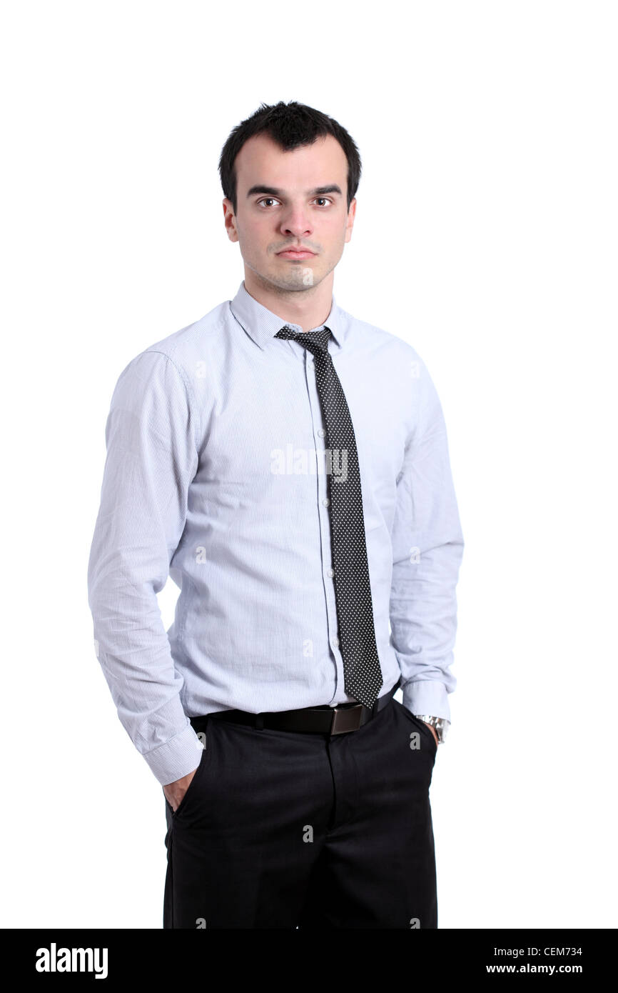 portrait of a young businessman isolated on white background Stock ...
