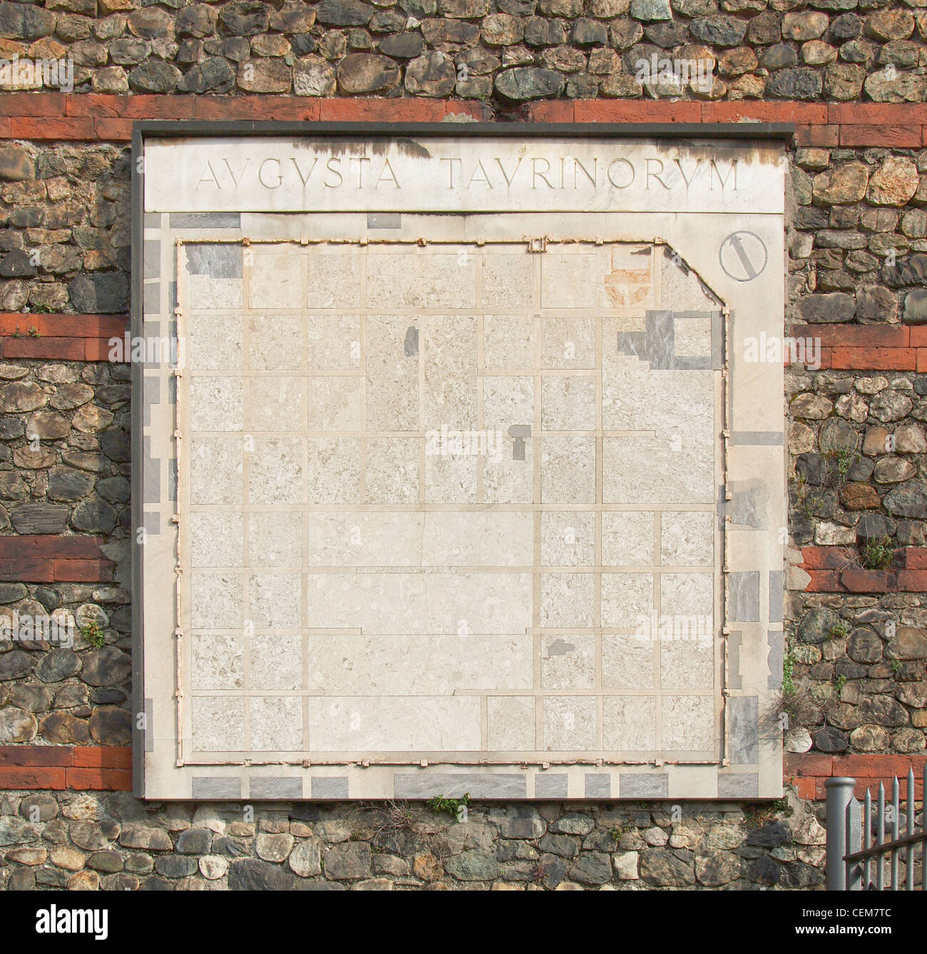 Ancient map of Turin on Roman wall in Torino, Italy Stock Photo - Alamy