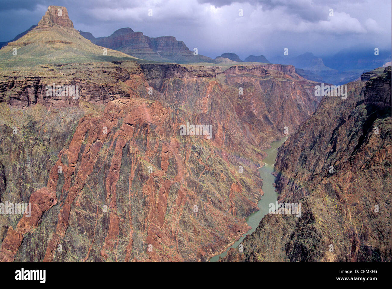 Colorado River and Inner Gorge on Grand Canyon view near Cottonwood ...