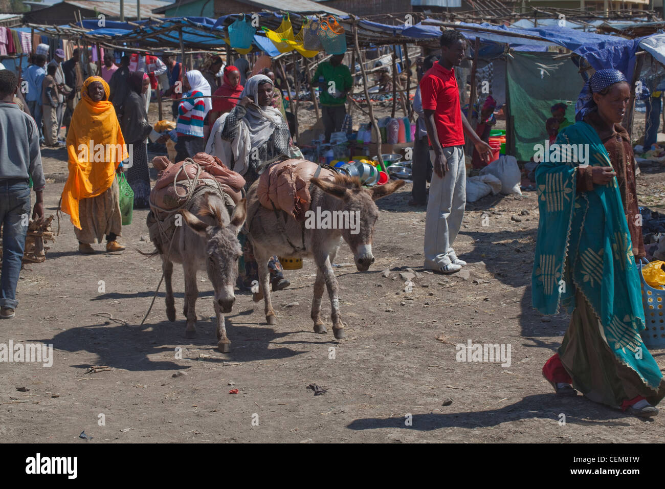Adaba. Saturday market. Town in the fertile plains of Bale Mountains ...