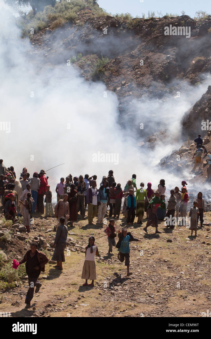 Destruction by fire of confiscated smuggled goods by Government Customs ...