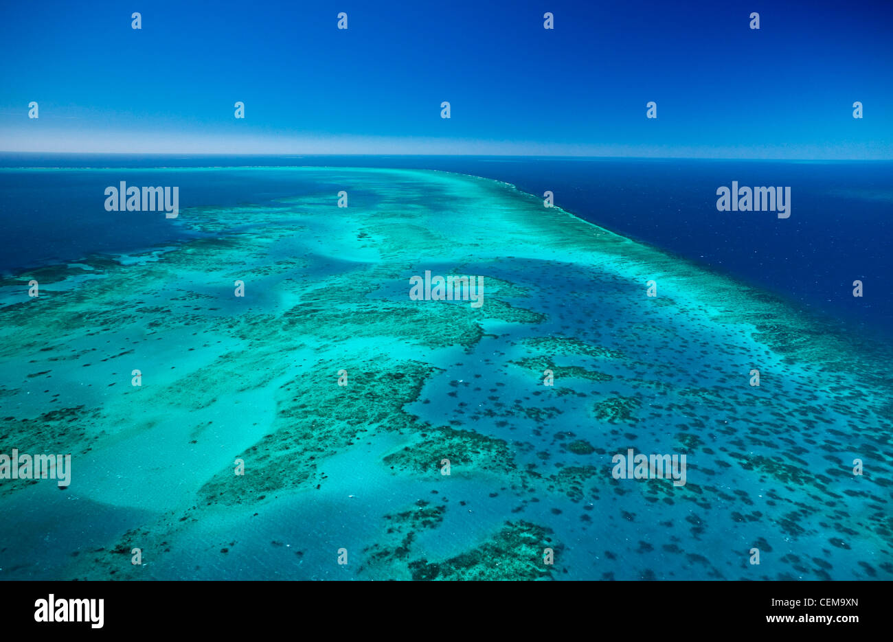 Aerial view of Arlington Reef, near Cairns. Great Barrier Reef Marine ...