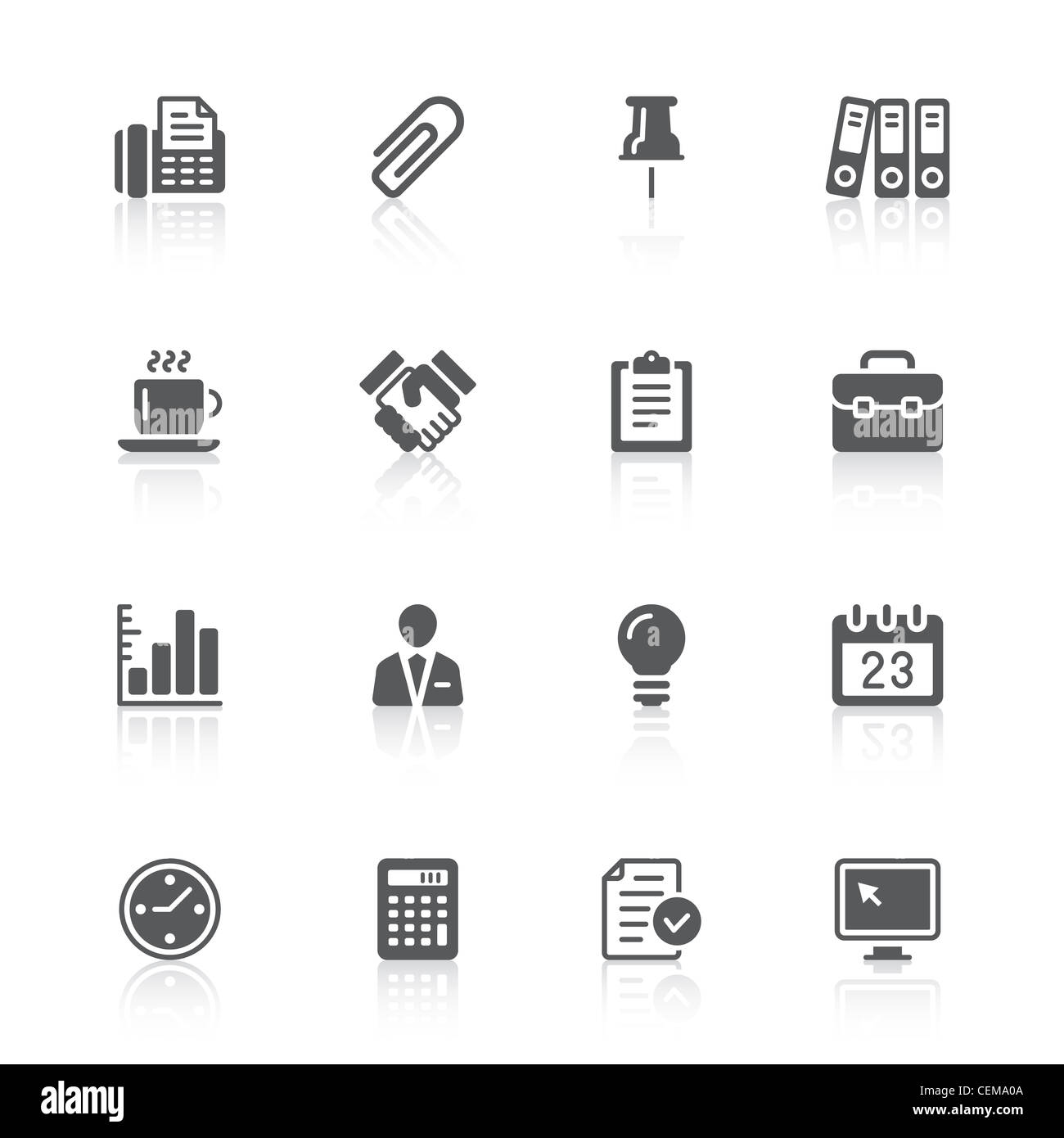 business office icons Stock Photo - Alamy