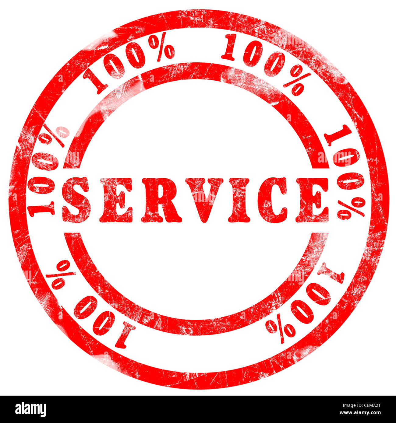 100 % Service Stamp Stock Photo - Alamy