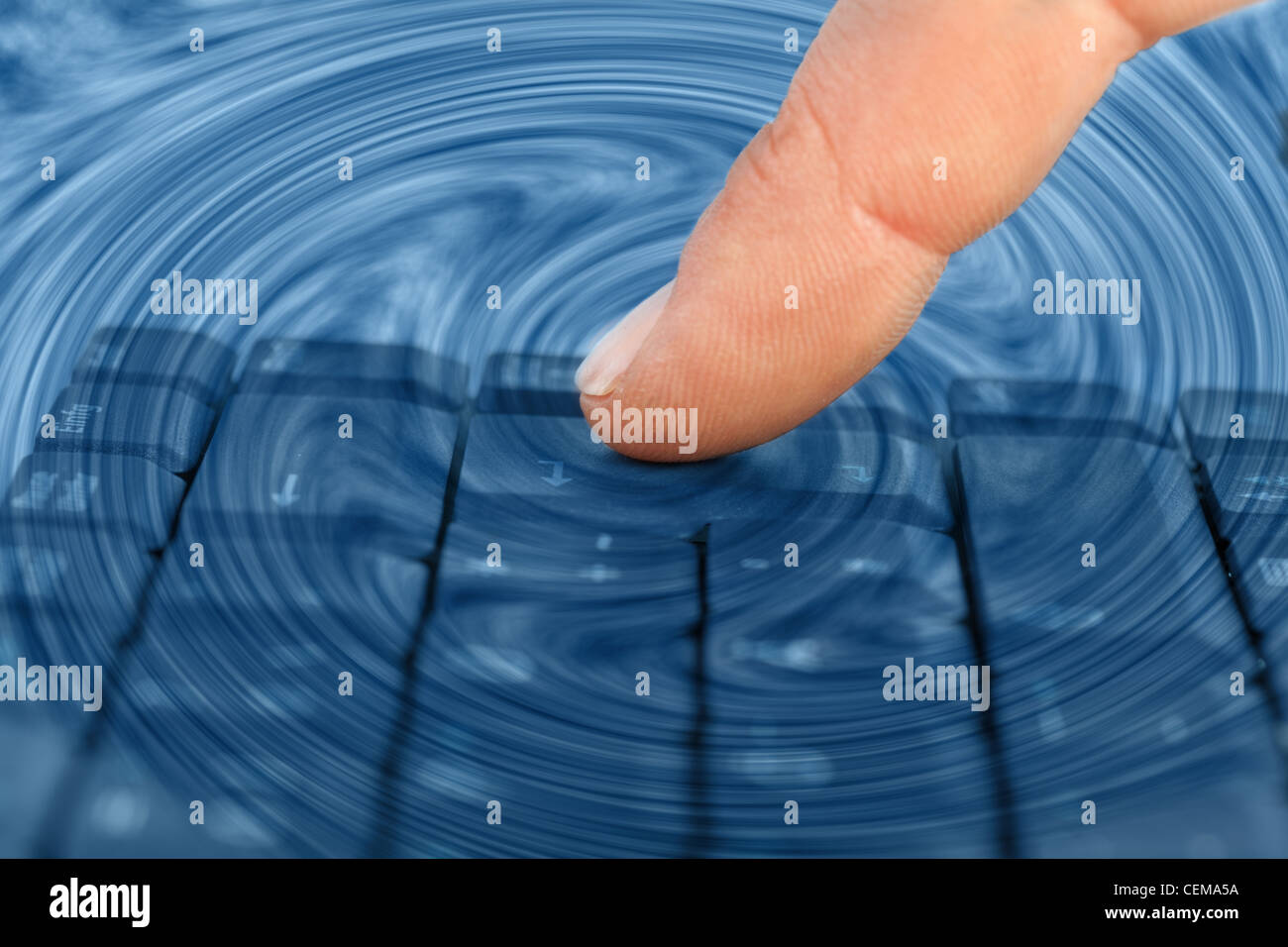 Press Enter with finger on keyboard Stock Photo - Alamy