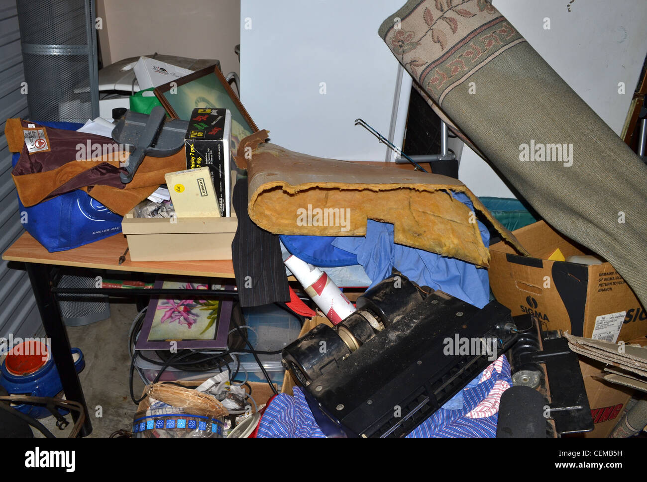 Messy Garage Clutter Junk Stock Photos & Messy Garage Clutter Junk ...