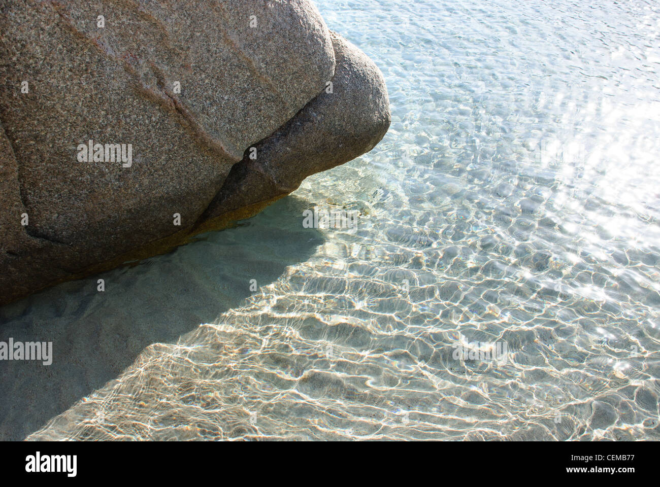 Granite rock in the sea clear of the island of Maddalena Stock Photo ...