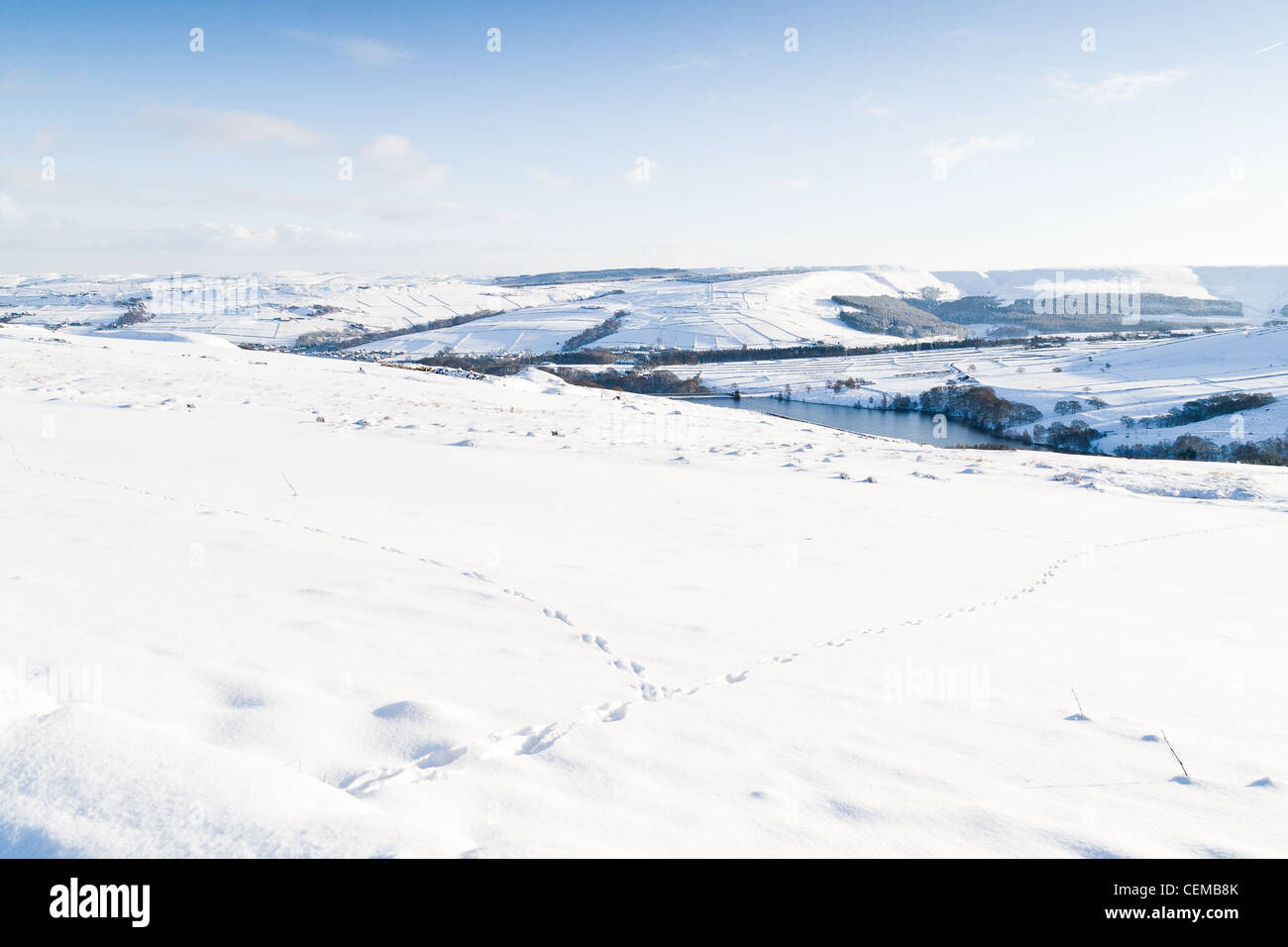 Snow scene in the Pennines, West Yorkshire Stock Photo - Alamy