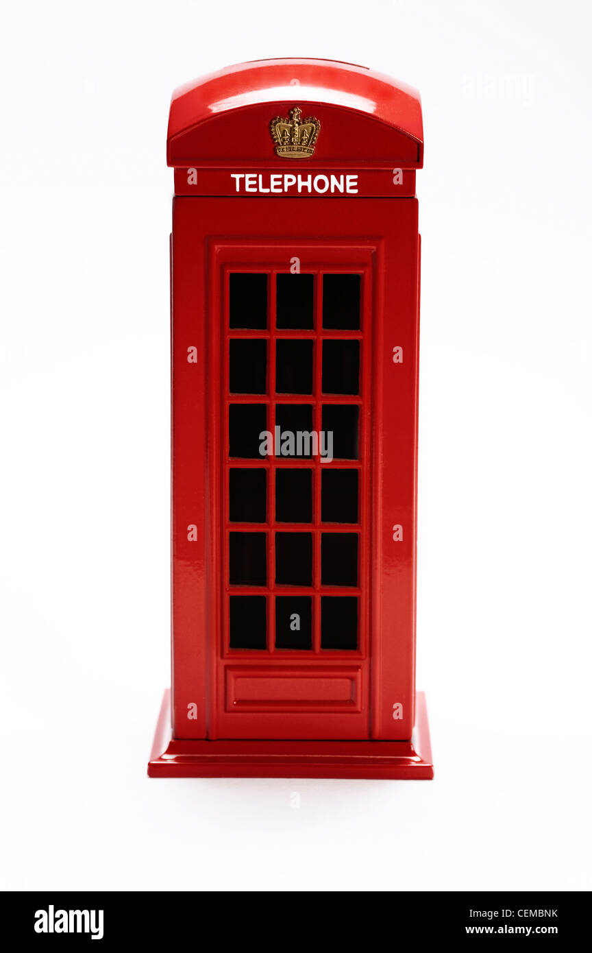 classic british telephone booth isolated on white background Stock ...