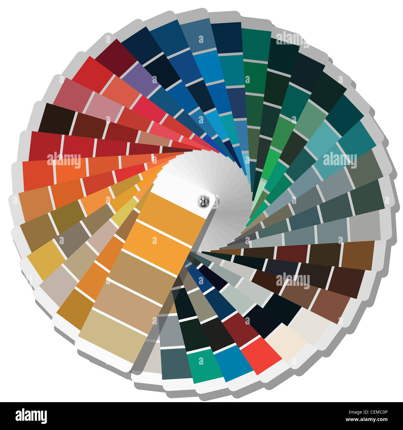 Color palette guide for printing industry. Vector illustration Stock ...