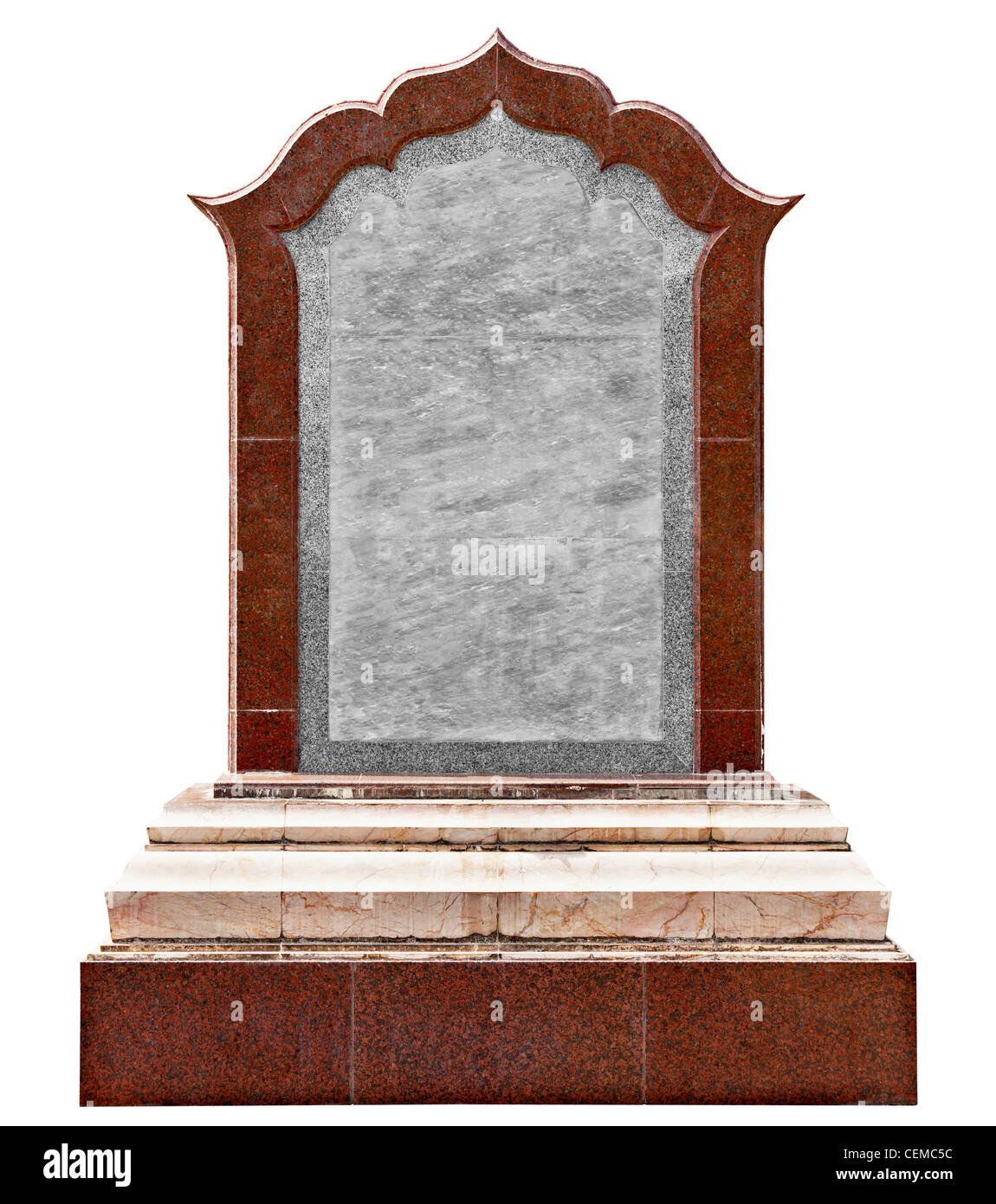 Large old granite slab - a monument isolated on white background Stock ...