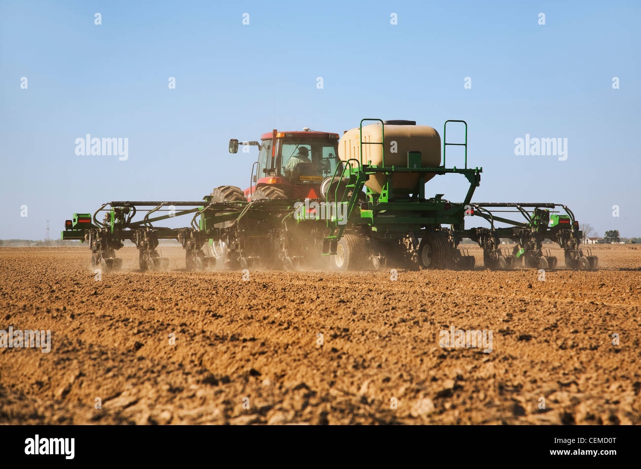 Agriculture - Case IH tractor and Great Plains 40-foot twin row planter ...