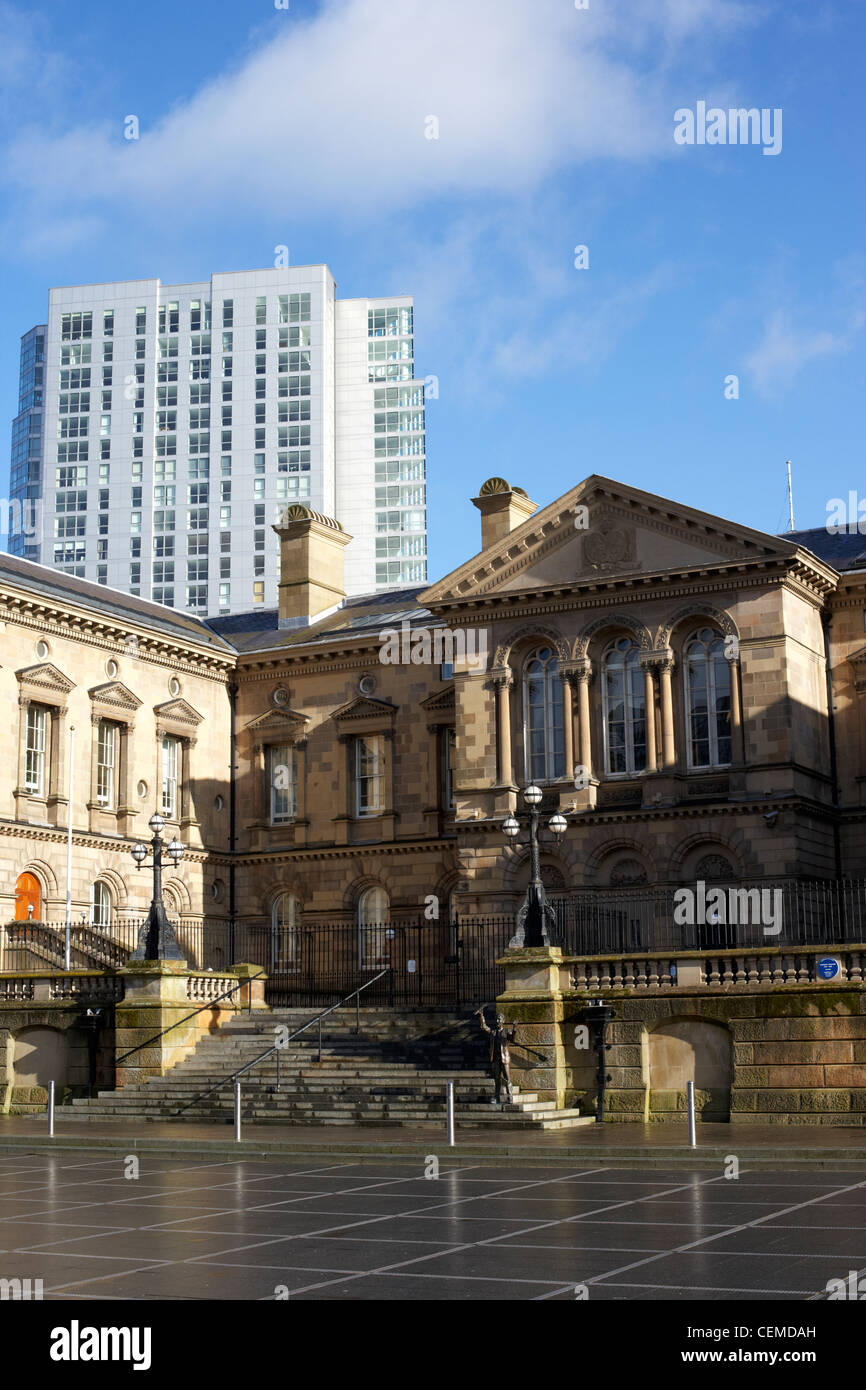 Belfast custom house building with obel tower in the background belfast ...