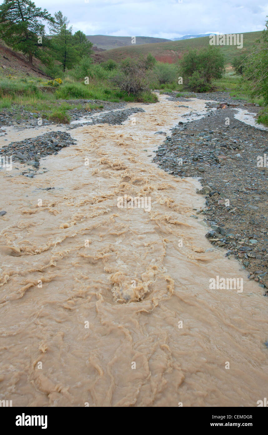 muddy water of a mountain river Stock Photo - Alamy