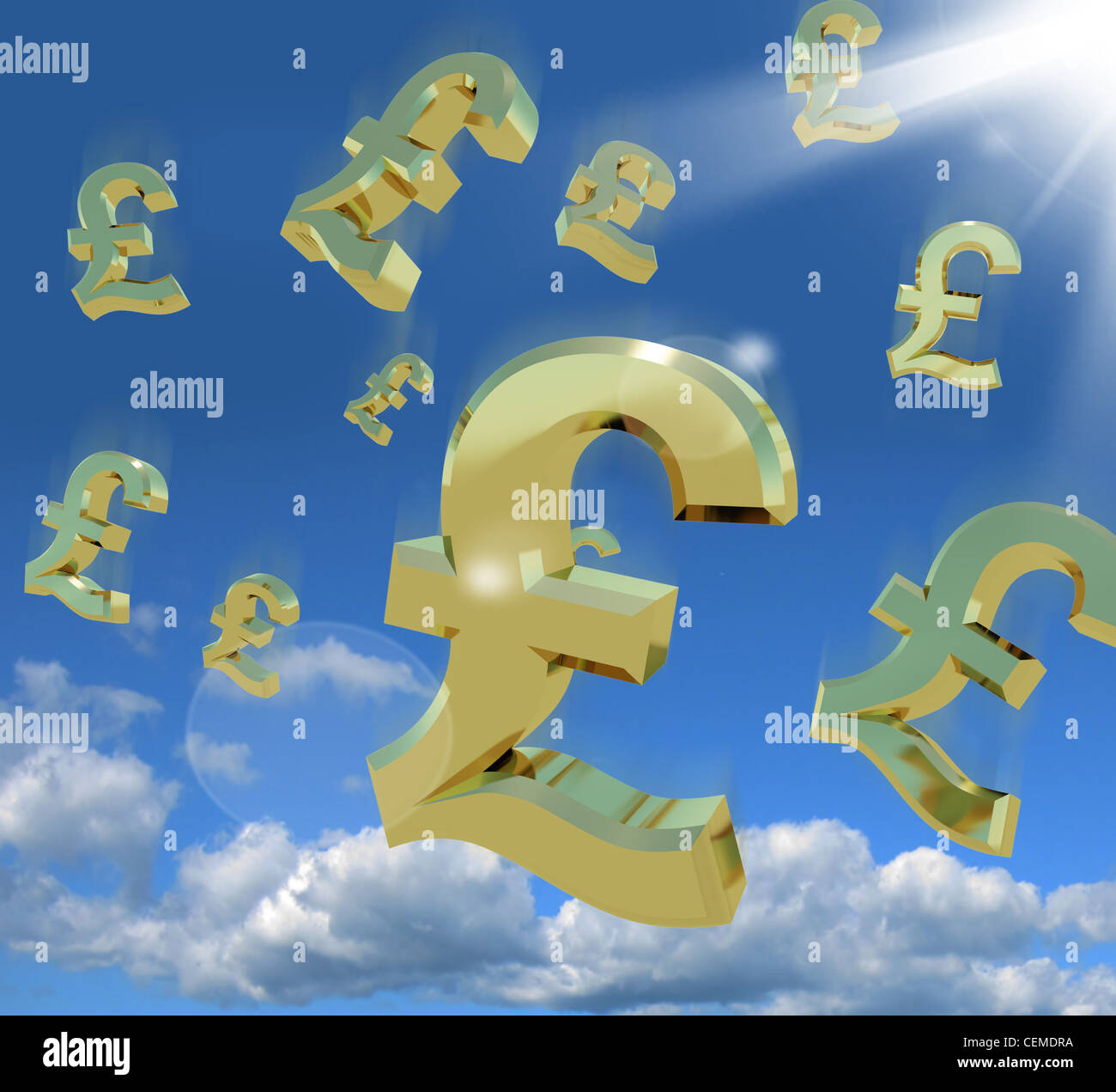 Pound sign in the sky hi-res stock photography and images - Alamy