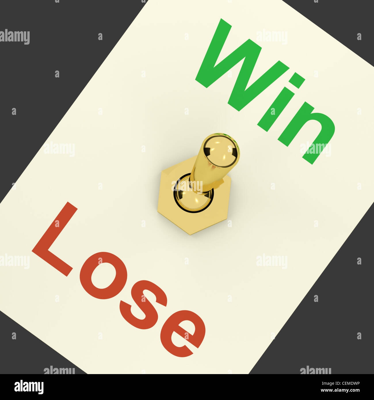 Win Switch On Representing Success And Victories Stock Photo - Alamy