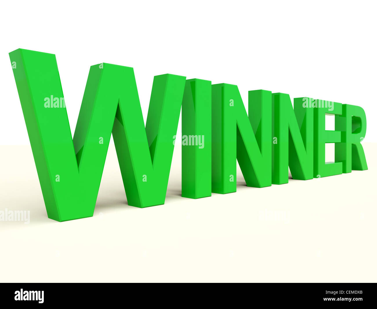 Winner Word On Table Representing Success And Victories Stock Photo - Alamy