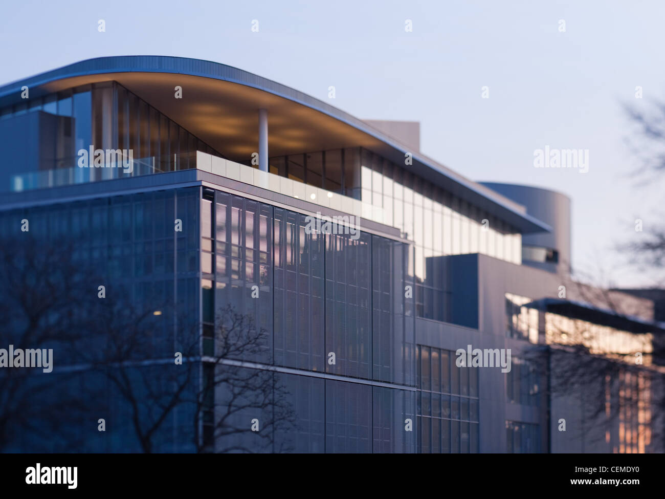 The Media Lab Extension (Building E14) at MIT, designed by Fumihiko ...