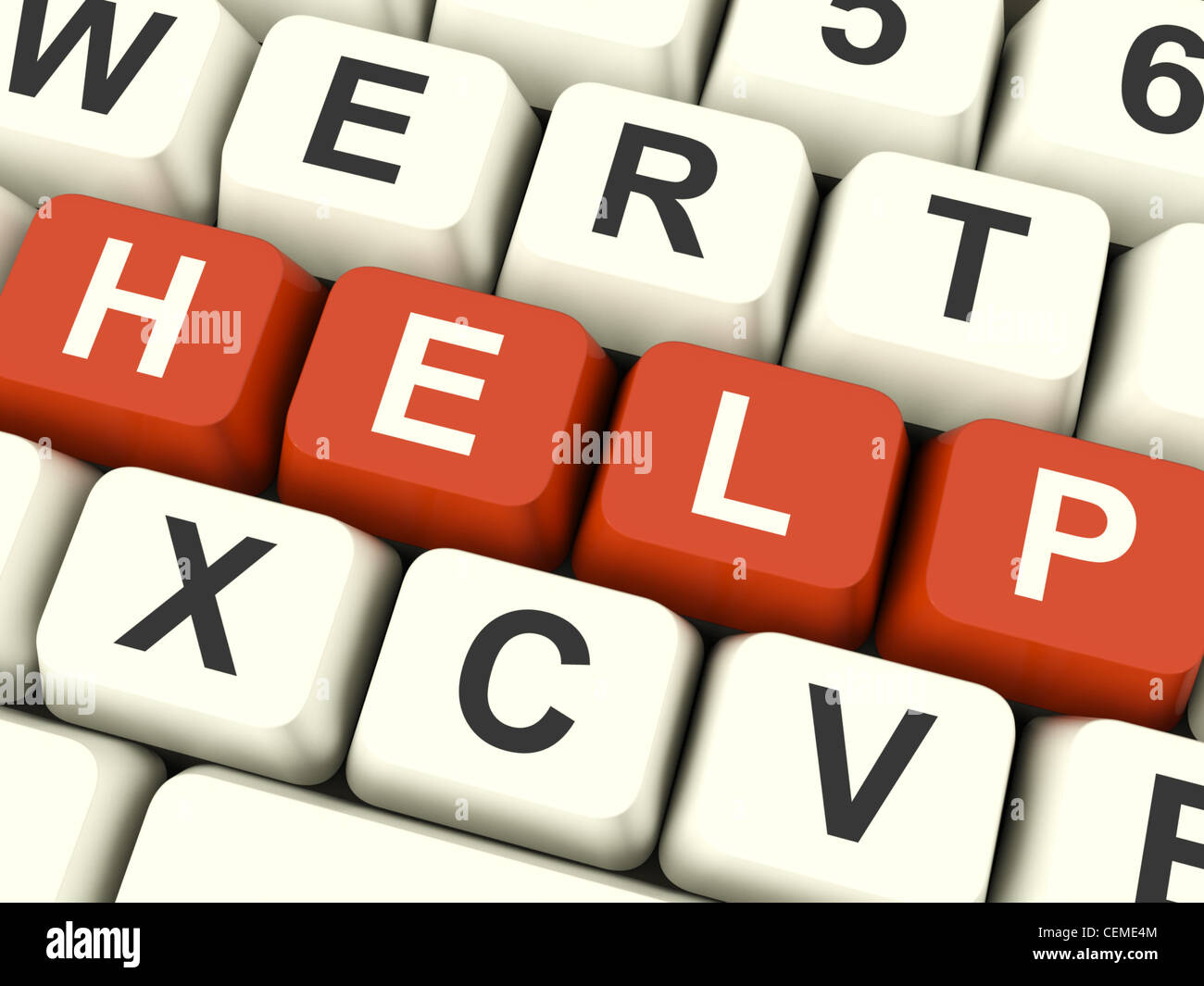 Help Word In Red As Symbol For Support And Advice Stock Photo - Alamy