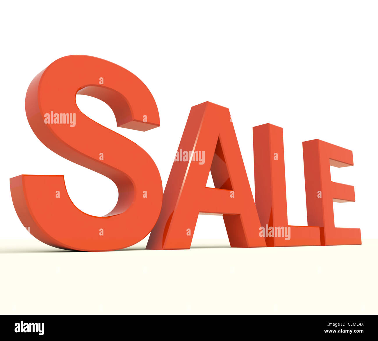 Sale Word In Red As Symbol for Discount And Promotions Stock Photo - Alamy