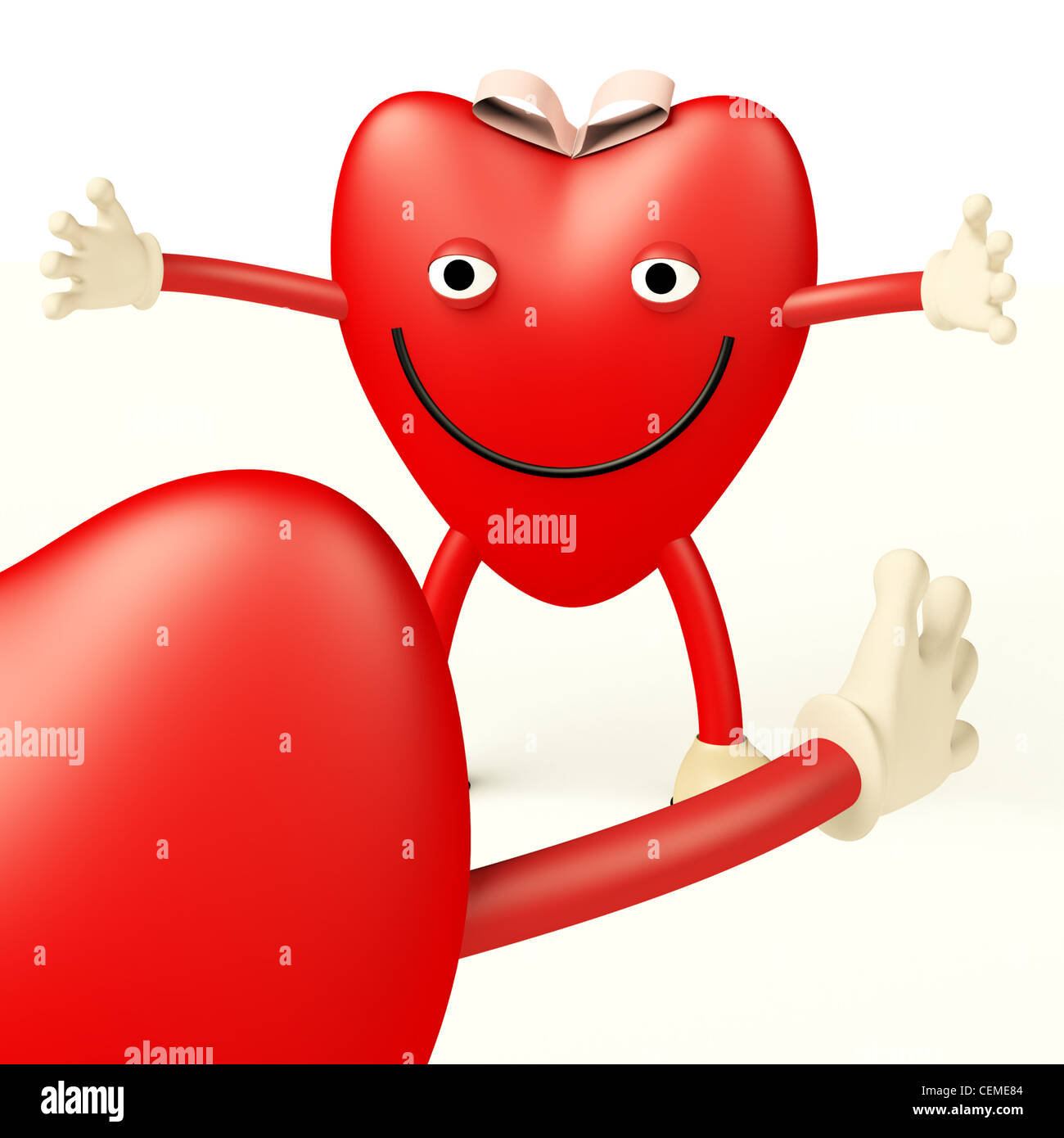 Heart Cartoon Girl And Boy Showing Love And Romance For Valentines ...