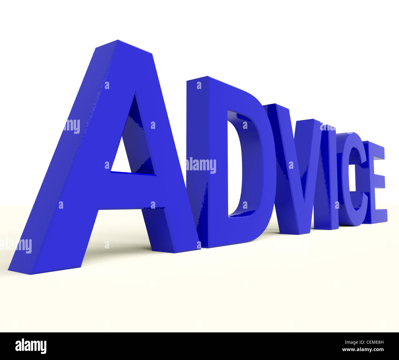 Advice Word A Symbol For Support Help And Information Stock Photo - Alamy