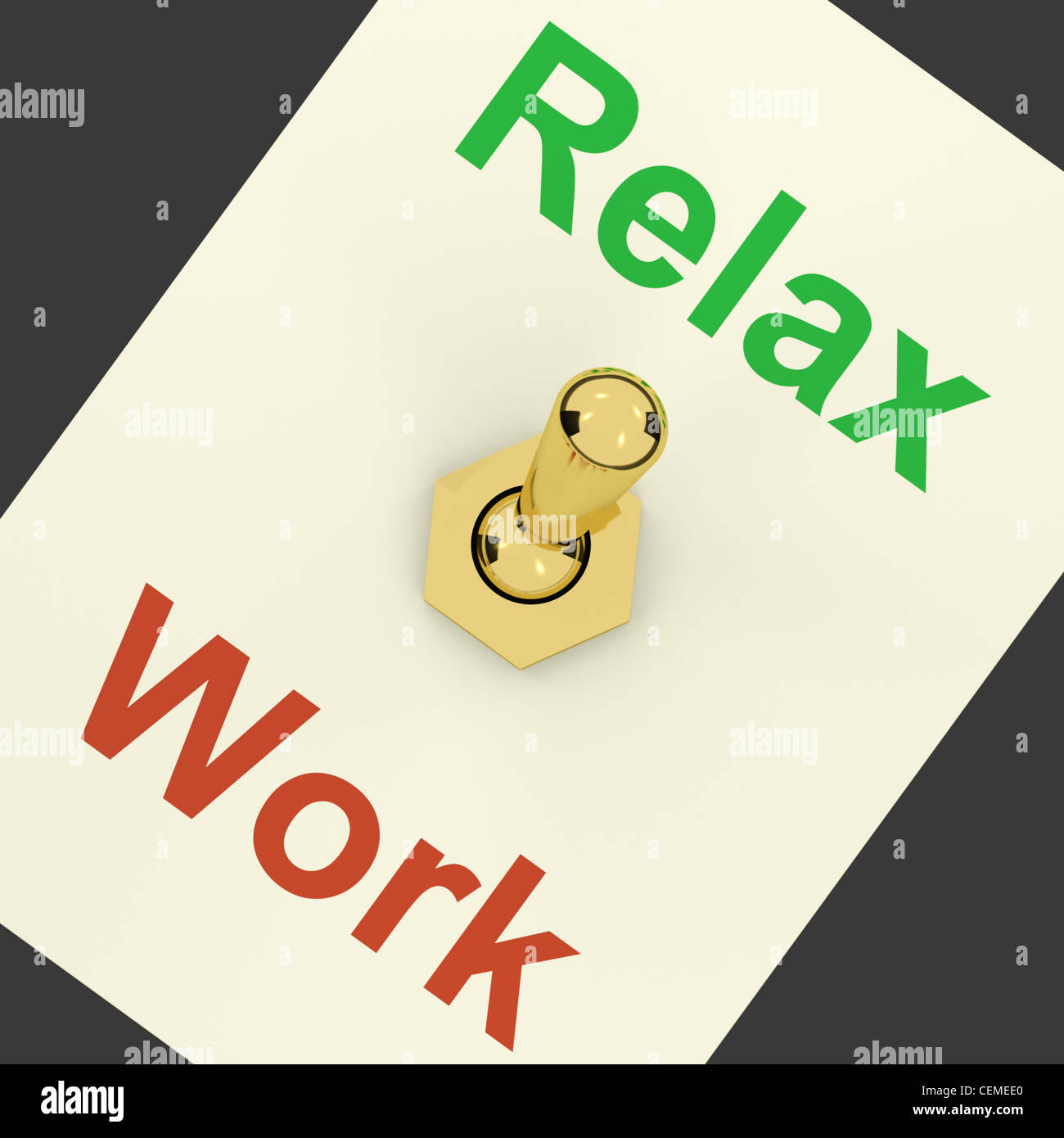 Relax Switch On Showing Relaxing And Recreations Stock Photo - Alamy