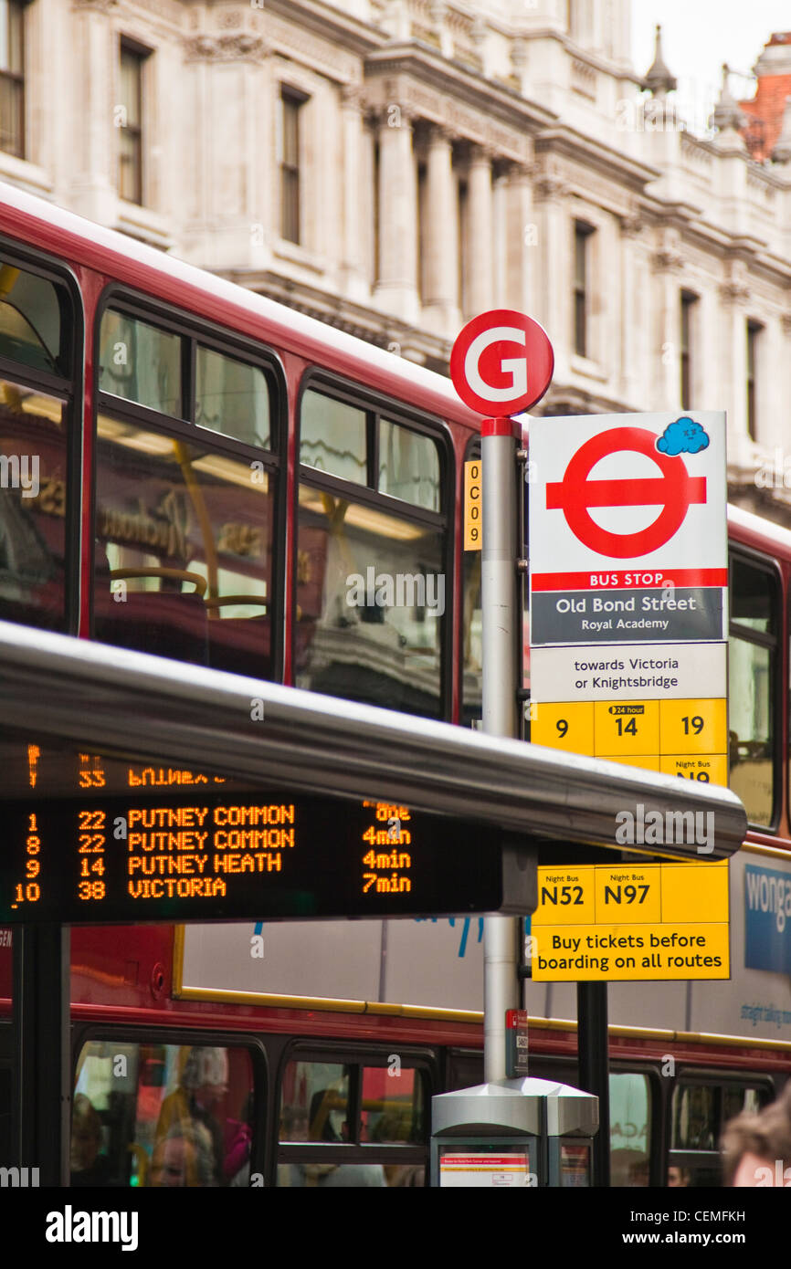 Bus times london hi-res stock photography and images - Alamy