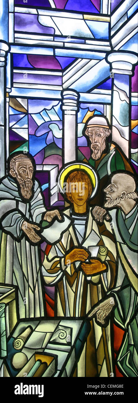 The Twelve-Year-Old Jesus Goes to the Temple Stock Photo - Alamy