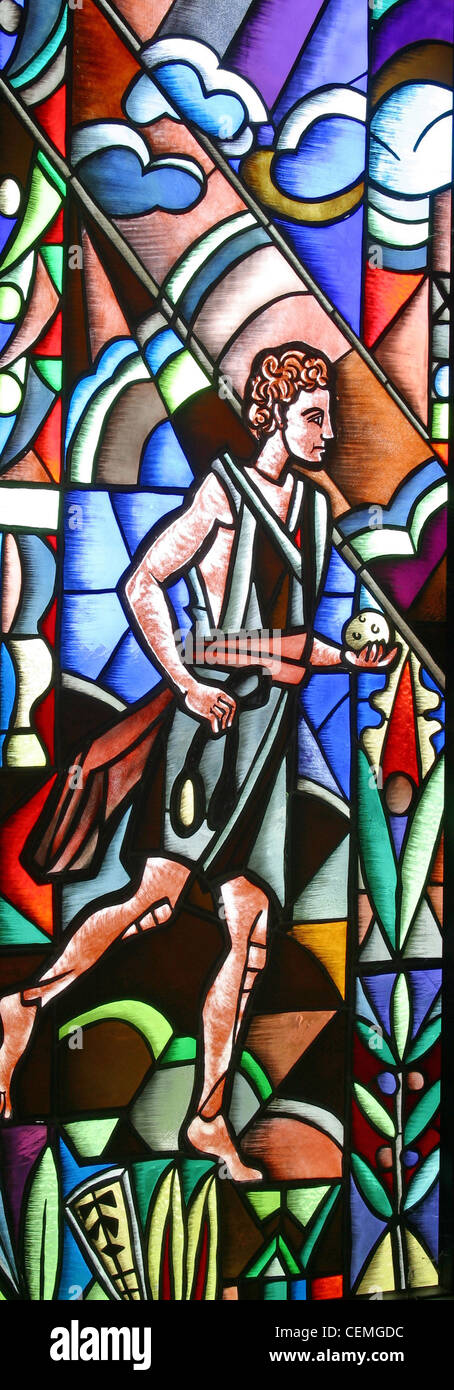 David, stained glass Stock Photo - Alamy