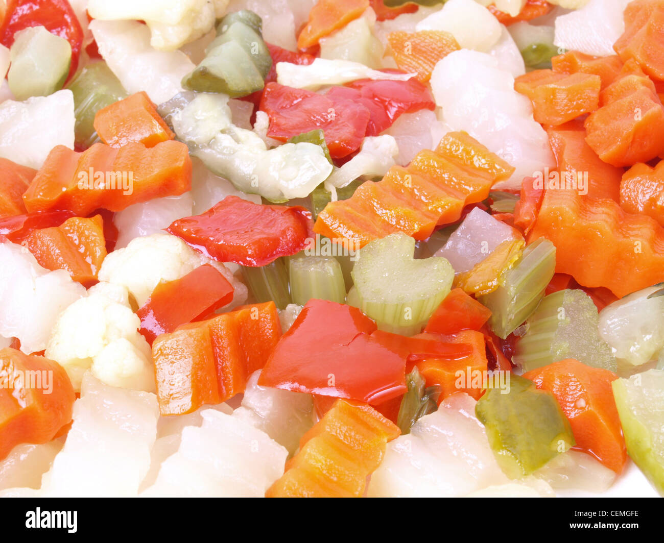 Mixed vegetables as used in Russian Salad including carrots turnips ...
